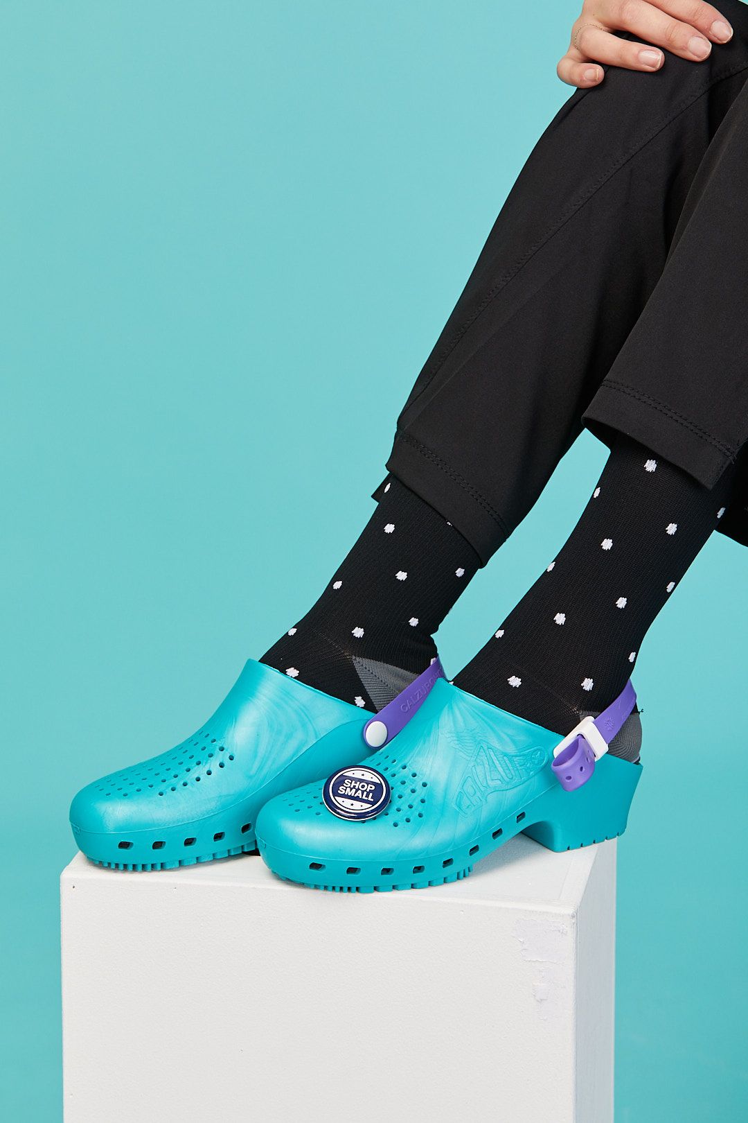 Calzuro Classic Teal Clogs | Latex-Free Work Shoes | Calzuro