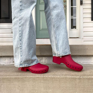 Maroon Clogs | Calzuro Classic Slip-On Shoes | Calzuro
