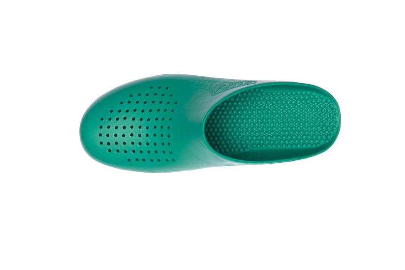 Green Classic Clogs With Holes | Ventilated Footwear | Calzuro